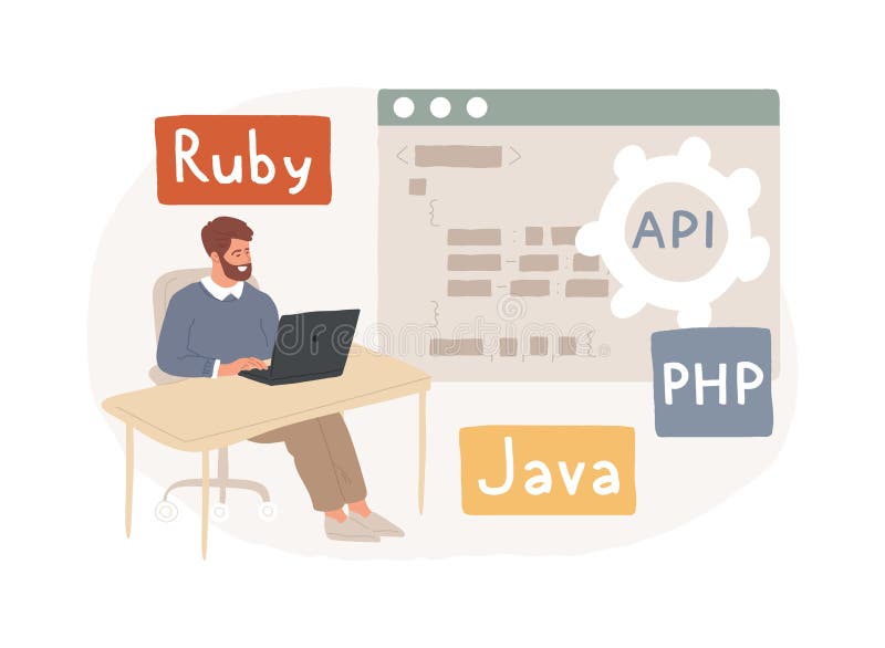 Low Code Development Abstract Concept Vector Illustration. Stock Vector - Illustration of flat ...