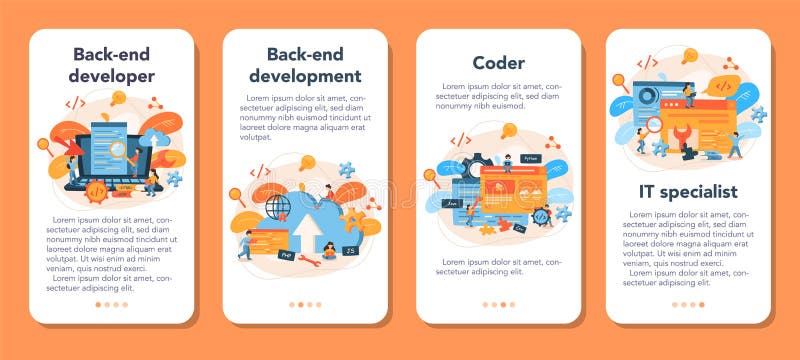 Backend Developer Banner Stock Illustrations – 254 Backend Developer ...