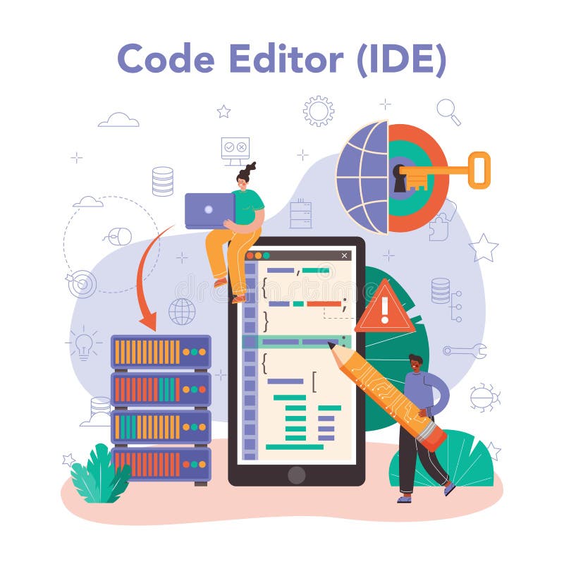 Back End Development Online Service or Platform. Software Development ...
