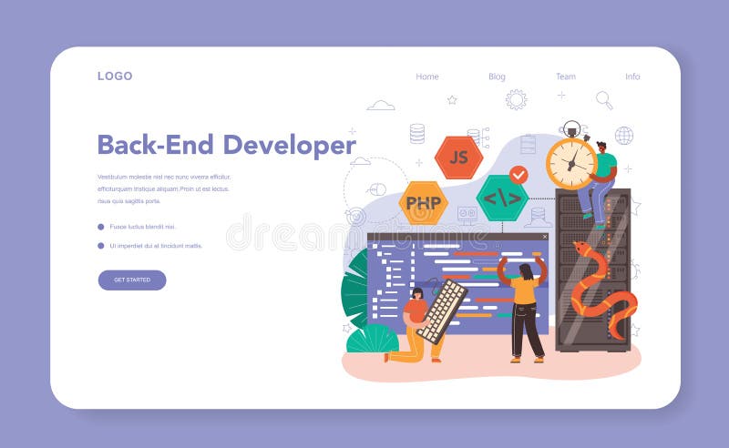 Backend Developer Banner Stock Illustrations – 254 Backend Developer ...