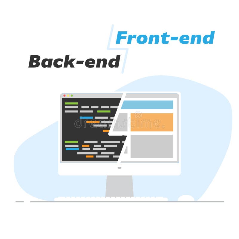 Front End Development Banner Concept Stock Vector Illustration Of