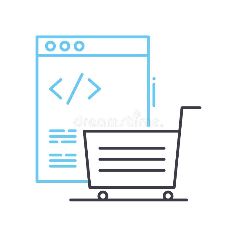 Back End Line Icon, Outline Symbol, Vector Illustration, Concept Sign ...