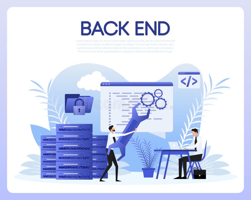 Back End People for Concept Design. Business Concept Stock Vector ...