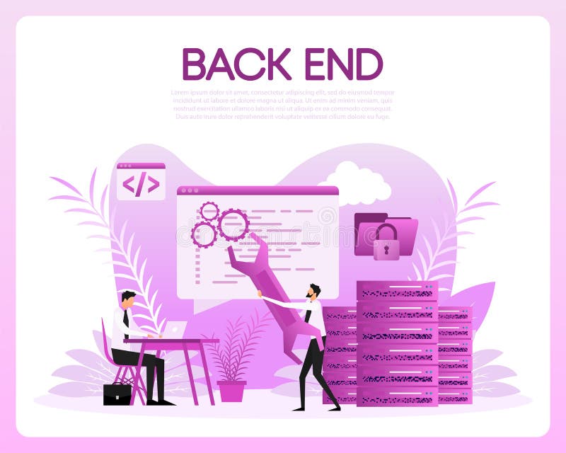 Back End People for Concept Design. Business Concept Stock Vector ...