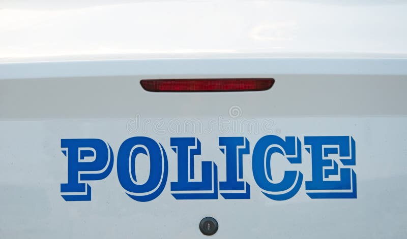 Back End of a Police Cruiser Stock Image - Image of trunk, police: 26759845