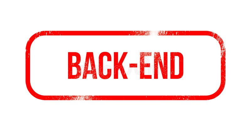 Back-end - Red Sign with Clouds in Background Stock Photo - Image of ...