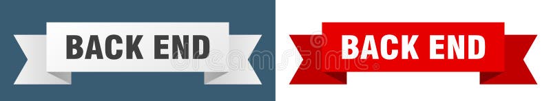 Back End Ribbon. Back End Isolated Paper Sign. Banner Stock Vector ...