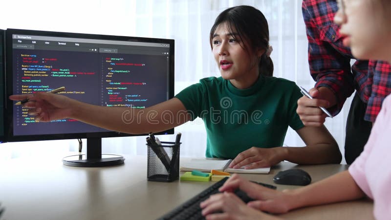 Back End Software Developer Engineer Writing Code. Burgeoning Stock Video - Video of programmer ...