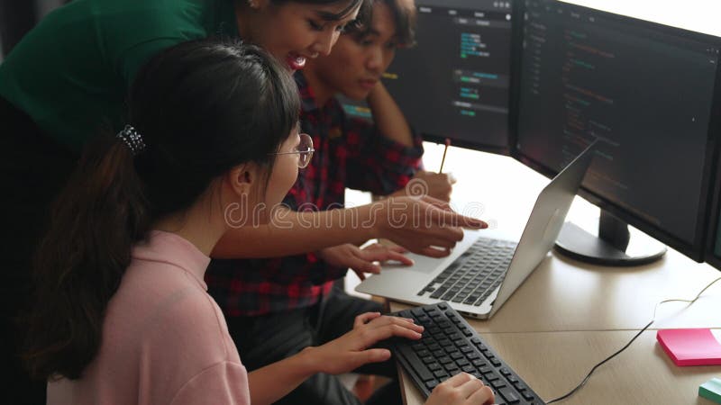 Back End Software Developer Engineer Writing Code. Burgeoning Stock Video - Video of digital ...