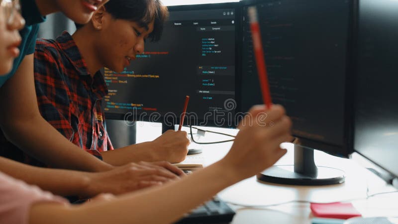 Skilled Interior Designer Team Focusing on Their Performance ...