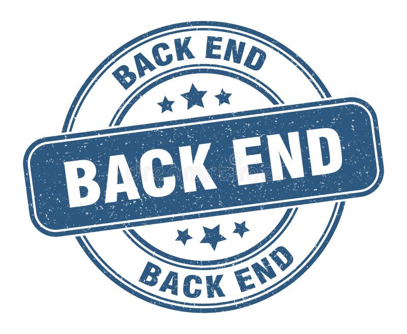 Back End Stamp. Back End Round Grunge Sign Stock Vector - Illustration ...