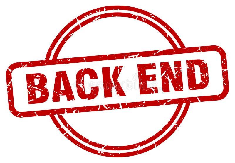 Back End Stamp. Back End Round Grunge Sign Stock Vector - Illustration ...