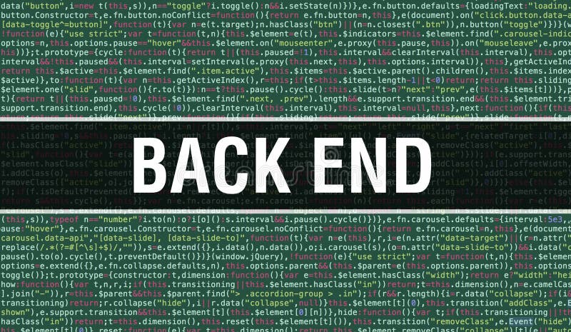 BACK END Text Written on Programming Code Abstract Technology ... BACK END Text Written on Programming Code Abstract Technology ...