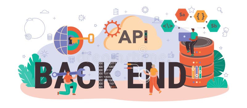 Back End Typographic Header. Software Development Process Stock Vector ... Back End Typographic Header. Software Development Process Stock Vector ...
