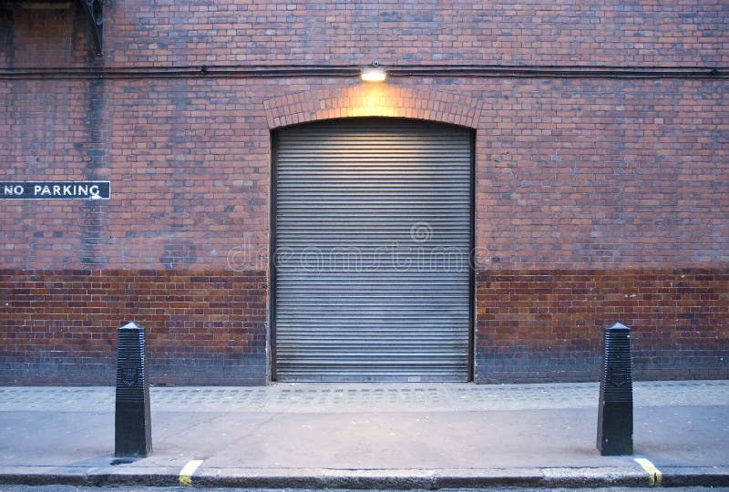 Alley Entrance Backside of Brick Building Stock Photo - Image of post ...