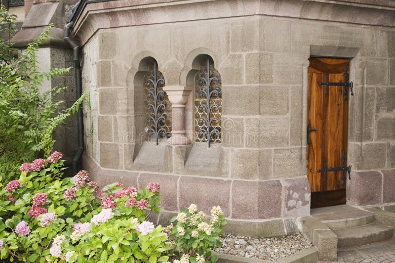 Back entrance of church stock image. Image of outside - 7157675