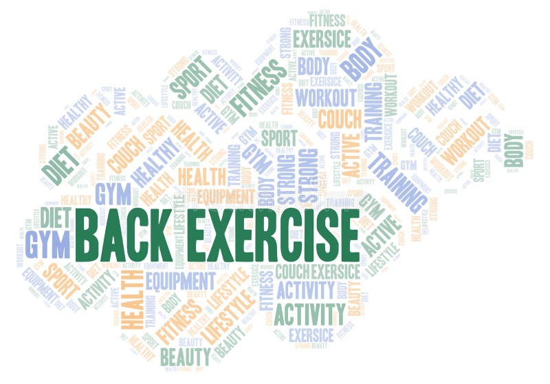 Back Exercise word cloud stock illustration. Illustration of active ...