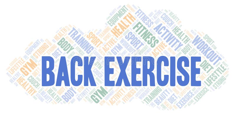 Back Exercise word cloud stock illustration. Illustration of word ...
