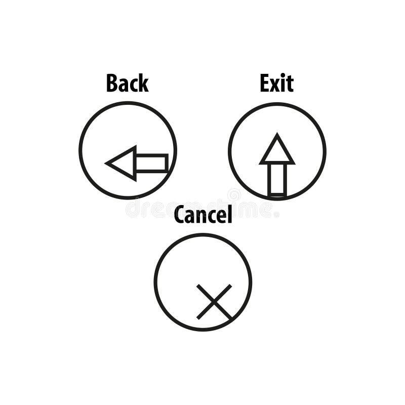 Back exit cancel icon stock vector. Illustration of digital - 108986672