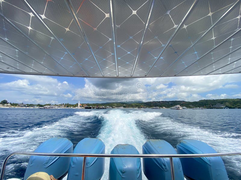 The Back of a Fast Boat that is Moving. Stock Photo - Image of boat ...