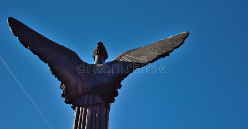 Back of an Female Angel Sculpture Stock Photo - Image of angel, statue ...