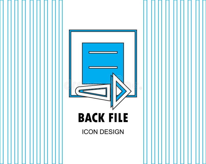 Back File Icon Deisgn Flat Style Stock Illustration - Illustration of ...