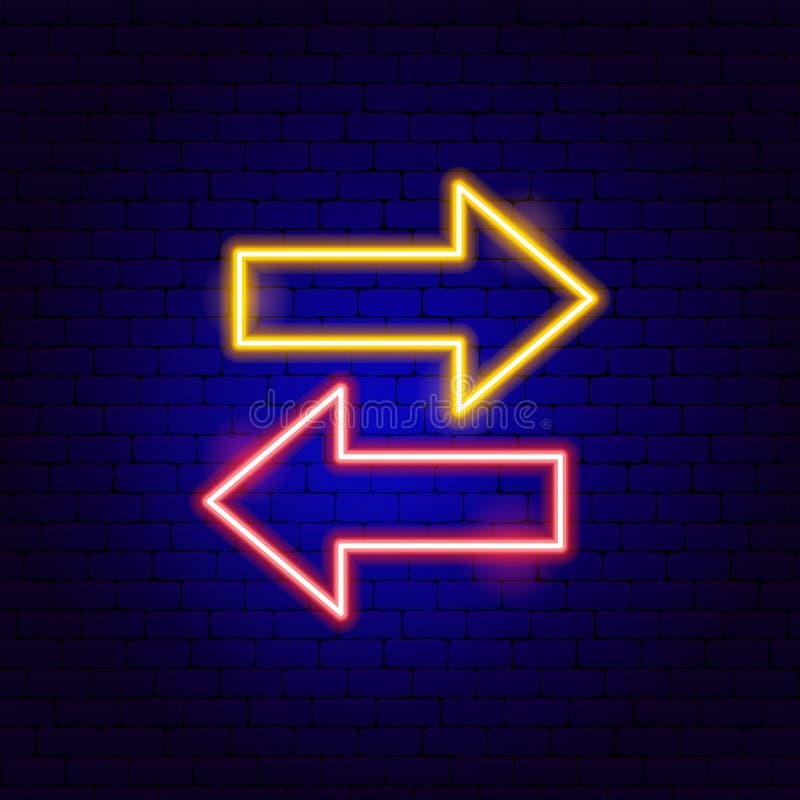 Back Forward Arrow Neon Sign Stock Vector - Illustration of element ...