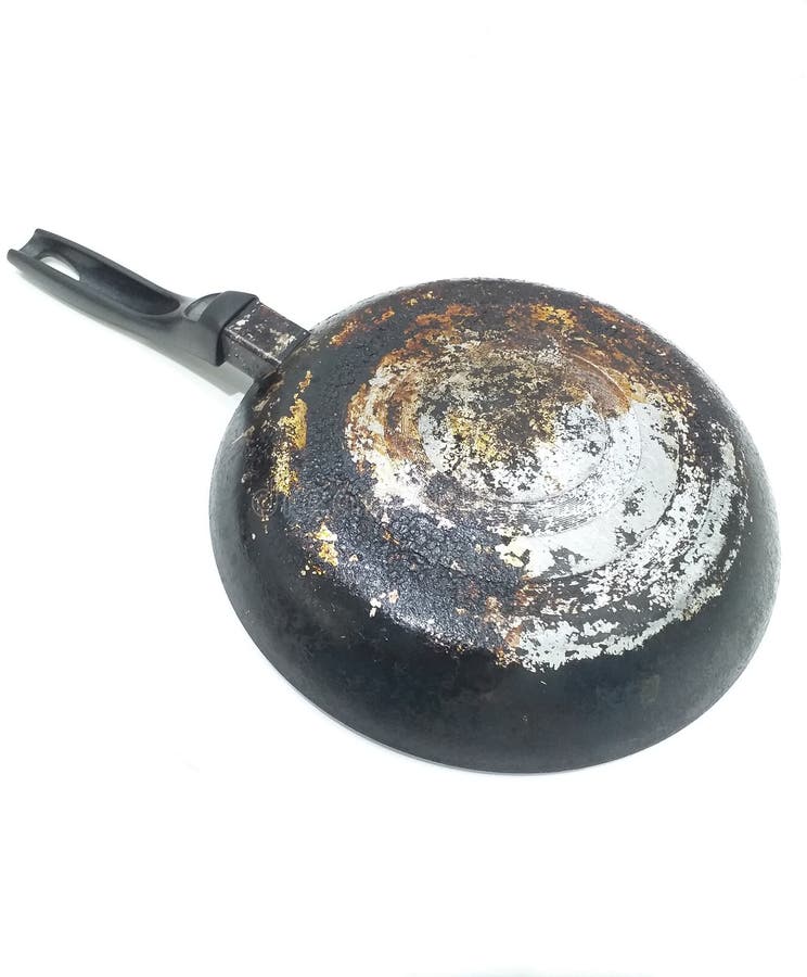 The Back of the Frying Pan is Greasy Stock Photo - Image of kitchen ...