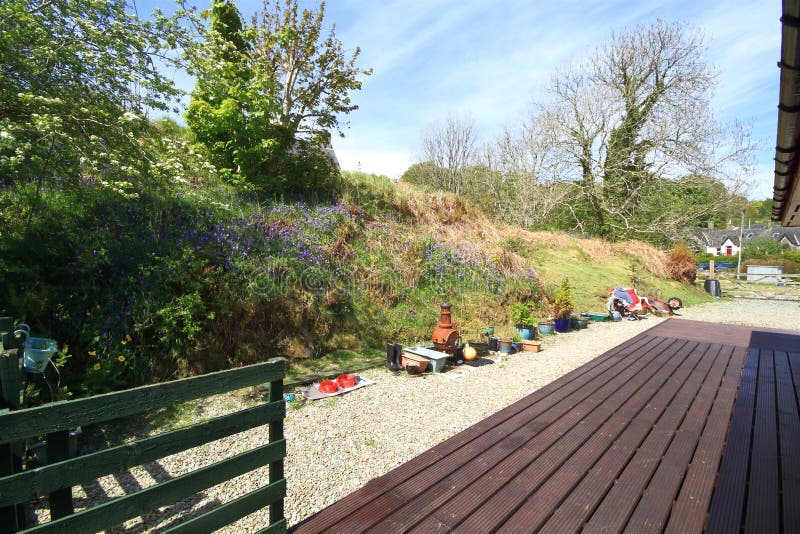 Back garden area stock photo. Image of landscaping, family - 197060394