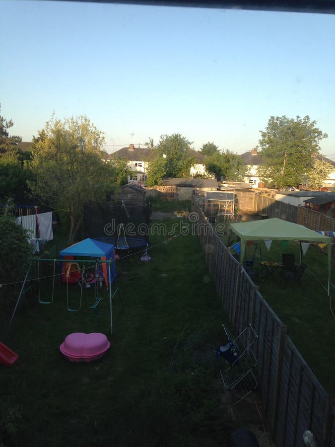 Back garden picture stock photo. Image of today, garden - 117021062