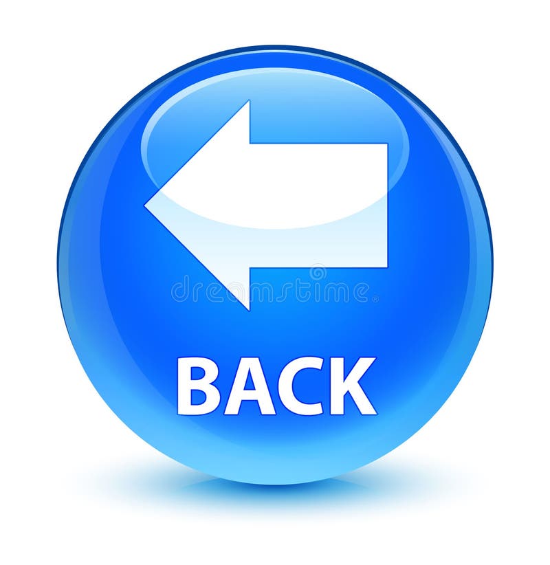 Back Glassy Cyan Blue Round Button Stock Illustration - Illustration of ...