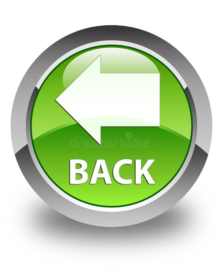 Back Glossy Green Round Button Stock Illustration - Illustration of ...