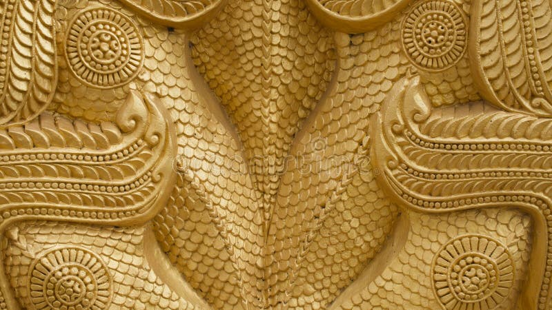 Back of Golden Dragon Texture Stock Image - Image of architecture ...