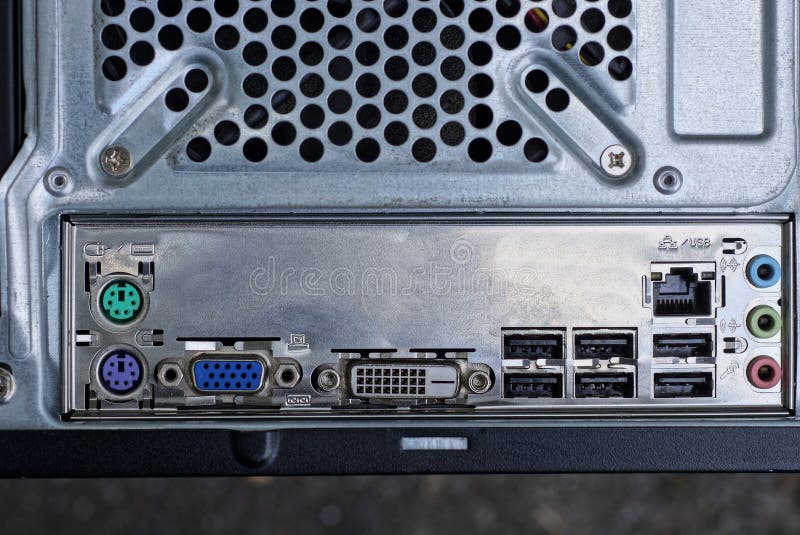 The Back Gray Metal Panel of the Computer from a Lattice for ...