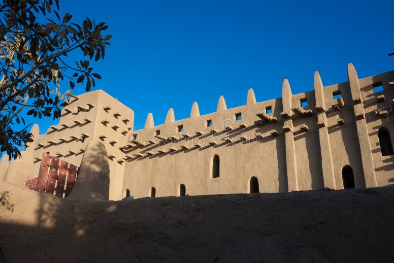 Mud brick mosque, Saba. stock photo. Image of culture - 21450952