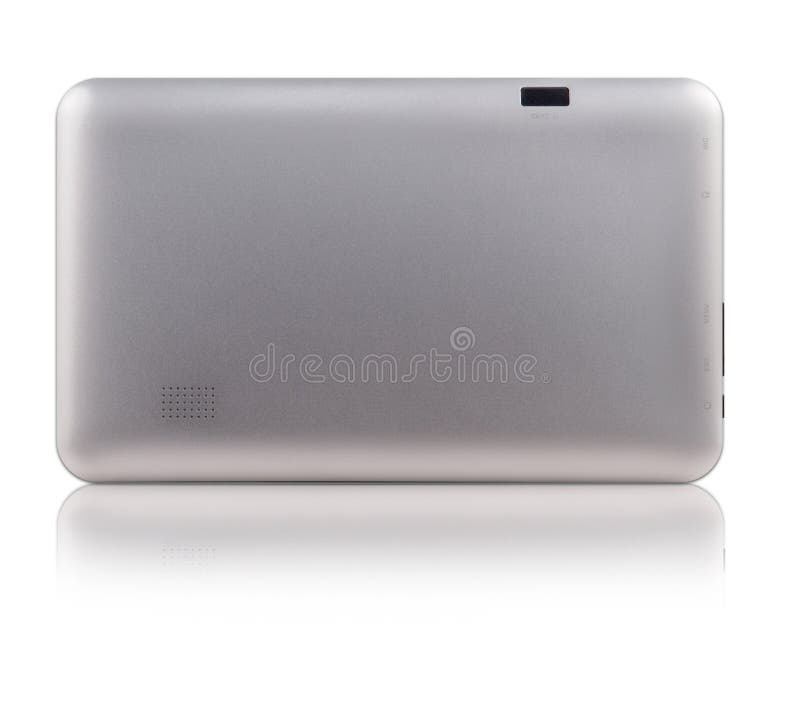 Back Grey Metallic Digital Tablet Stock Image - Image of communication ...