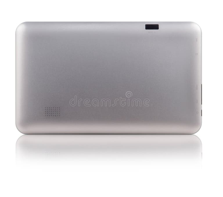 Back Grey Metallic Digital Tablet Stock Image - Image of communication ...
