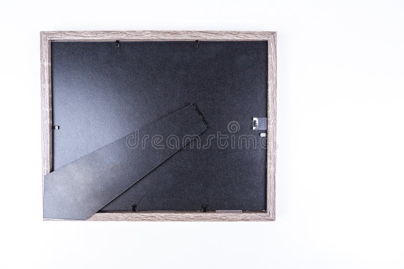 The Back of a Grey Picture Frame Stock Image - Image of blank, message ...