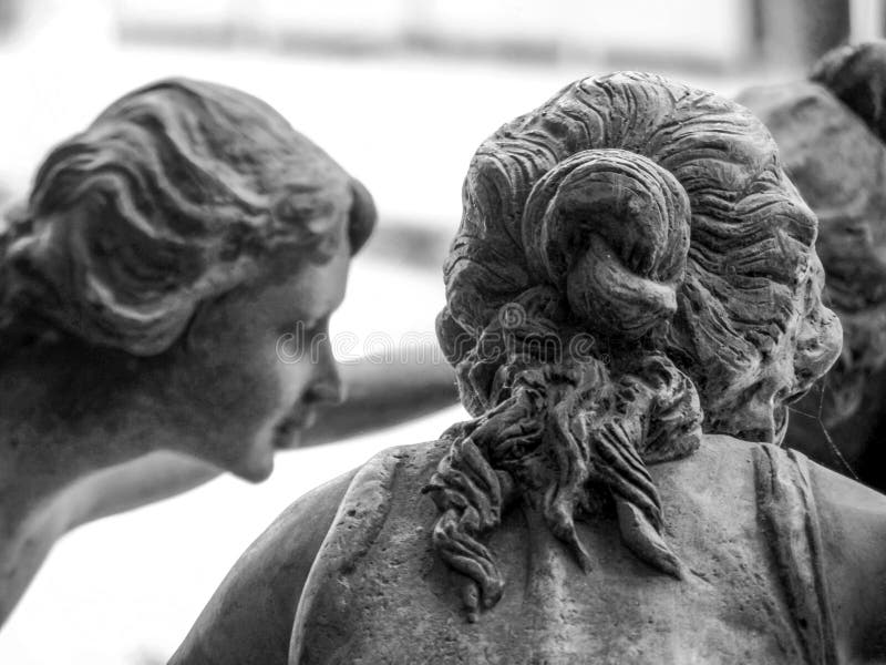 Back of Head Woman Status and Blur Face Another Status Stock Photo ...