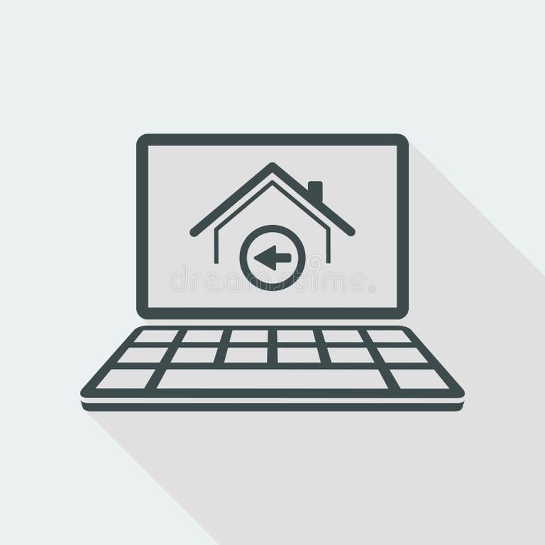 Back Home Button - Vector Flat Icon Stock Vector - Illustration of ...