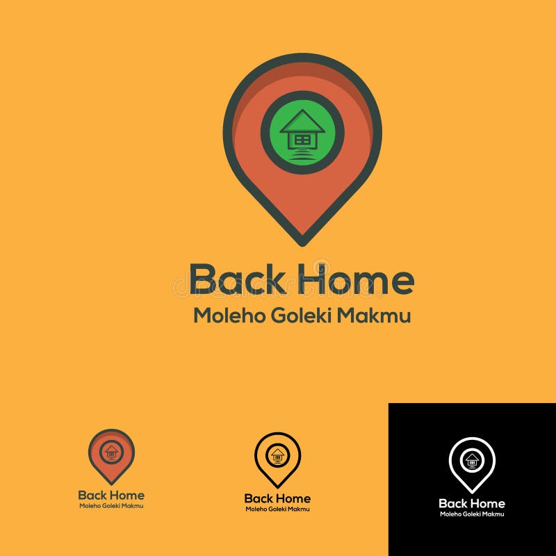 Back Home Locator Logo Template Stock Vector - Illustration of creative ...