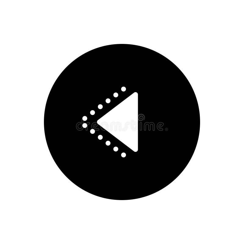 Black Solid Icon for Back, Backward and Button Stock Vector ...