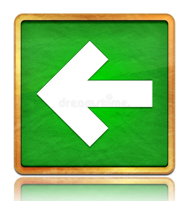 Back Icon Chalk Board Green Square Button Slate Texture Wooden Frame ...