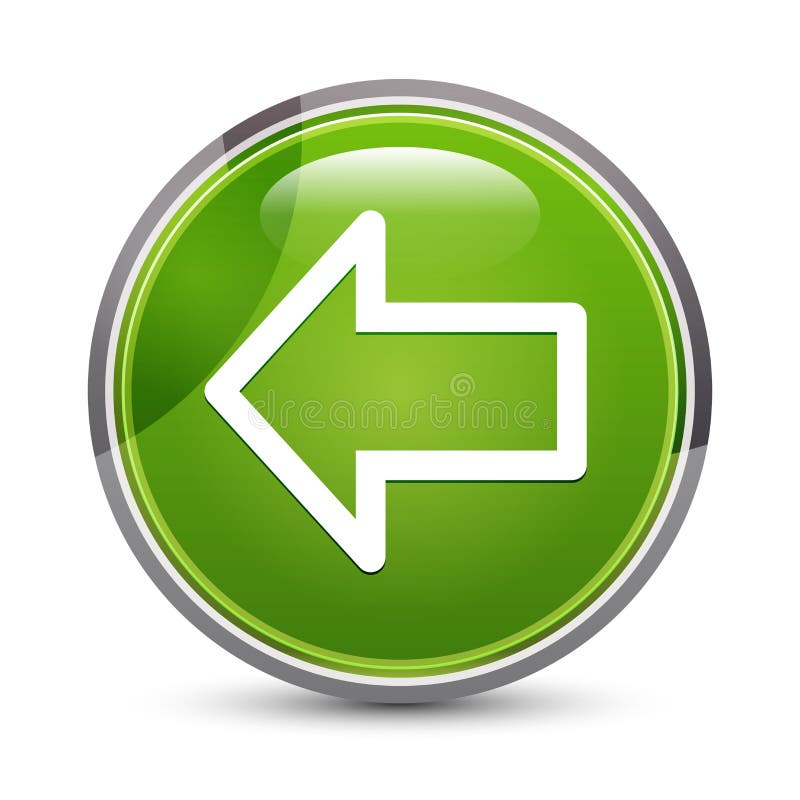 Back Icon Elegant Green Round Button Vector Illustration Stock Vector ...