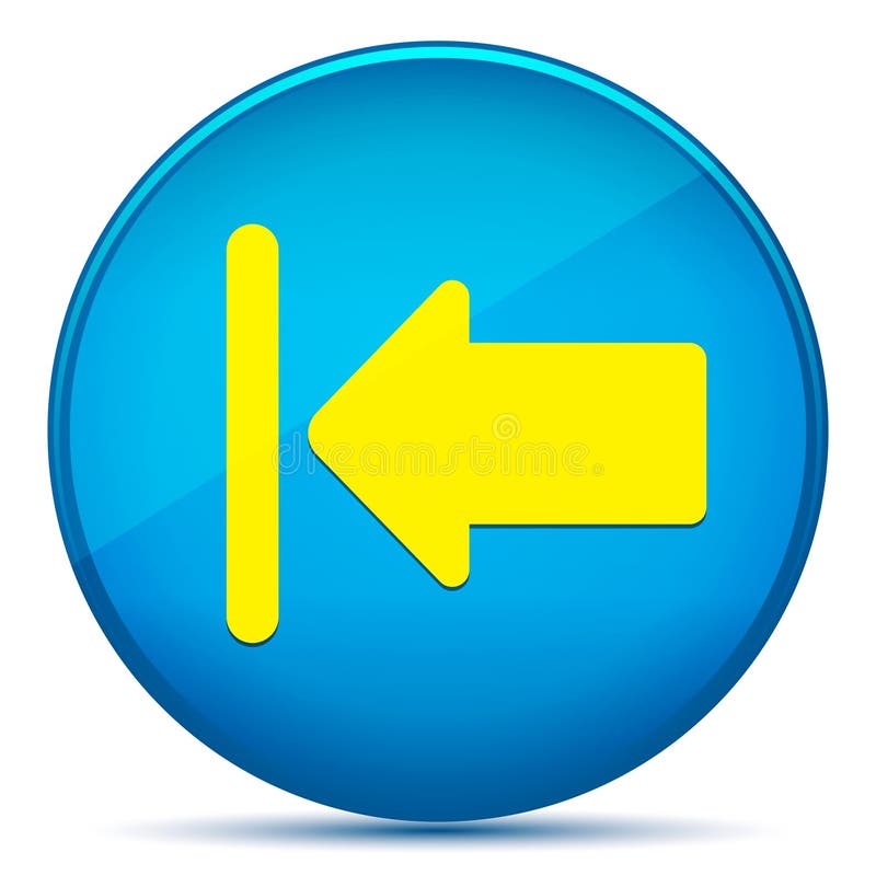 Back Icon Modern Flat Cyan Blue Round Button Stock Illustration ...