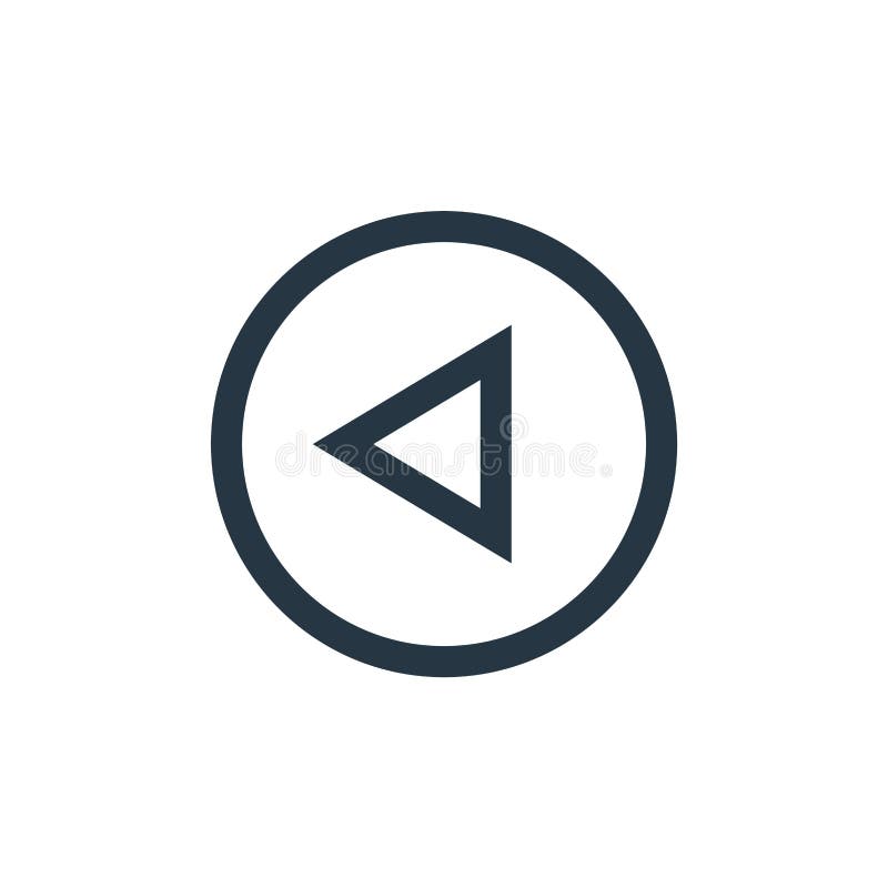 Back Icon Vector from Basic Ui Concept. Thin Line Illustration of Back ...