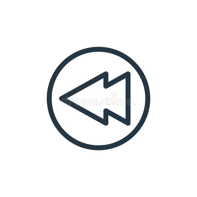 Back Icon Vector from Communication and Media Concept. Thin Line ...