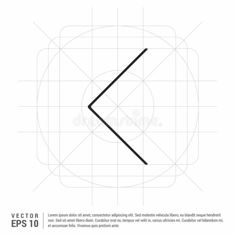 Back Icon stock vector. Illustration of back, interface - 132427428