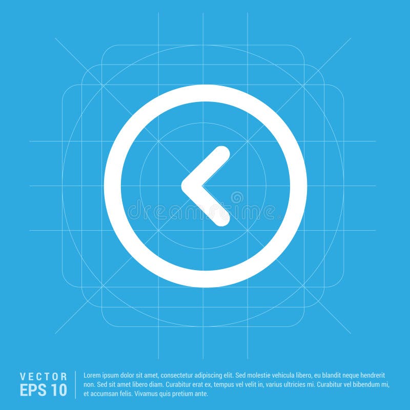 Back icon stock vector. Illustration of back, circle - 132429917