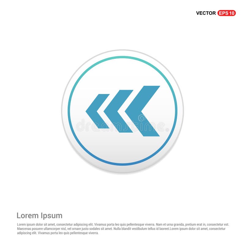Back Icon - White Circle Button Stock Vector - Illustration of link ...